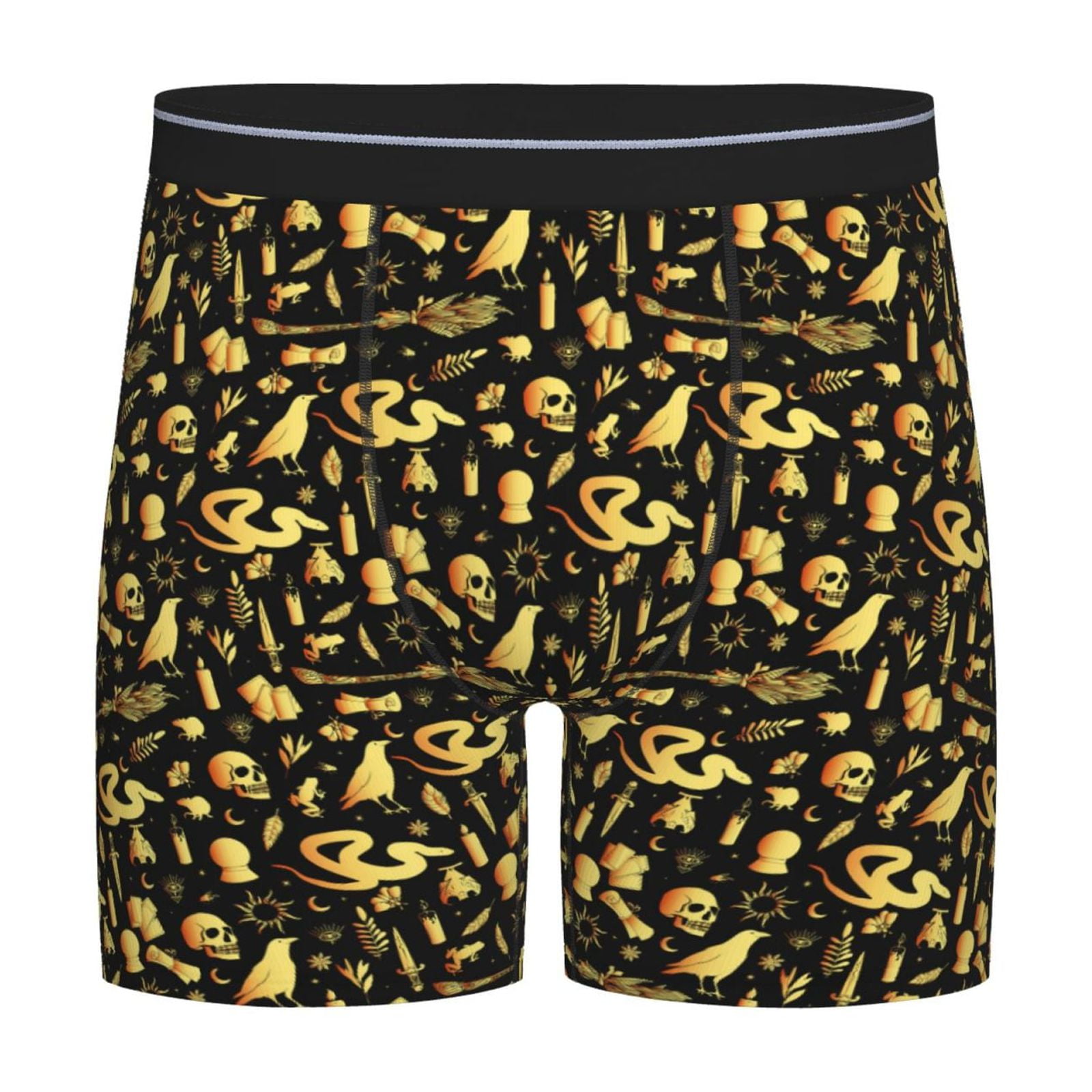 Easygdp glod Skull snake bird Men's Boxer Briefs Men’s Underwear Boxer ...