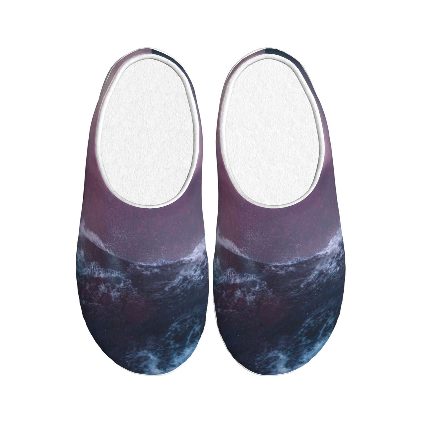Easygdp lighthouse Waves Torrential Rain Slippers for Women Mens Winter ...