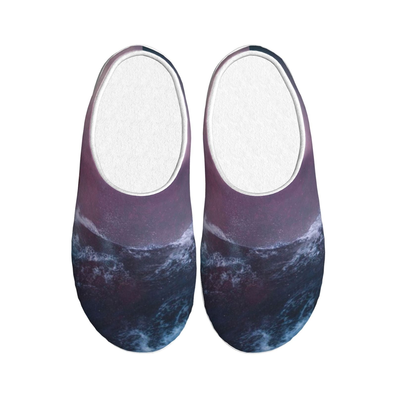 Easygdp lighthouse Waves Torrential Rain Slippers for Women Mens Winter ...