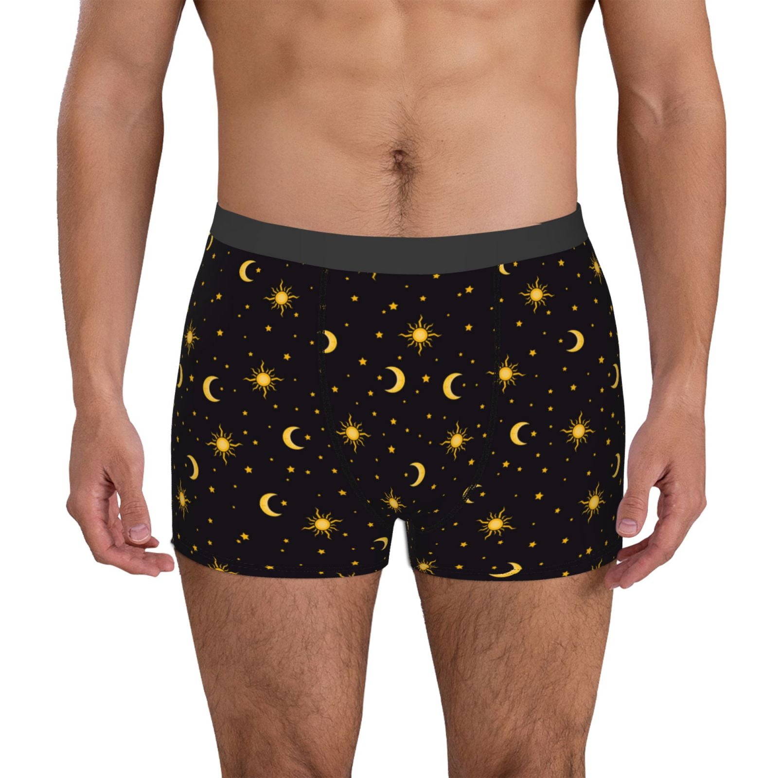 Easygdp night sky Men's Boxer Briefs,Soft and Breathable Cotton ...