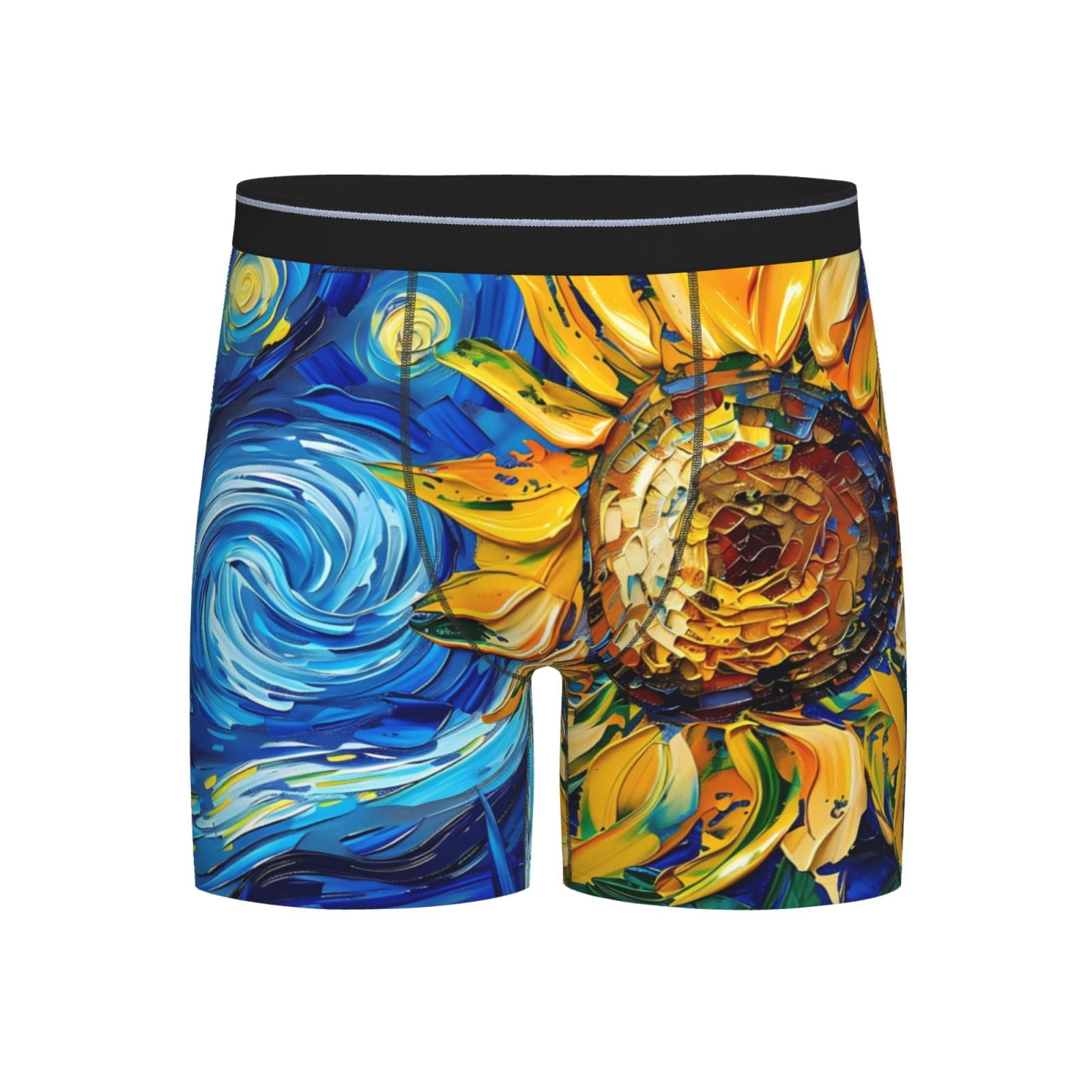 Easygdp vintage Starry Sunflower Men's Boxer Briefs Men’s Underwear ...