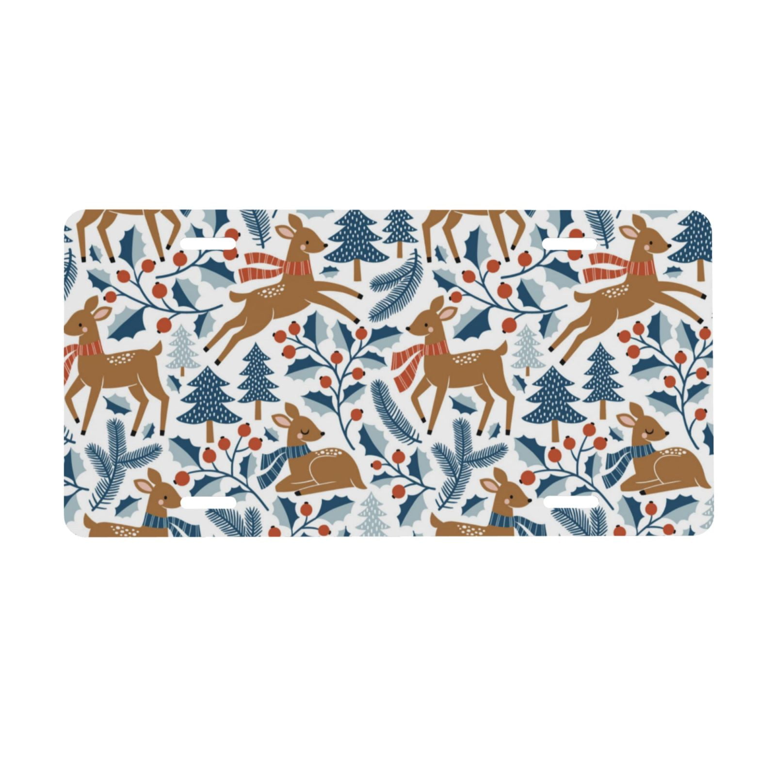 Easygdp winter Scarf deer License Plate Car Front License Plate Car ...