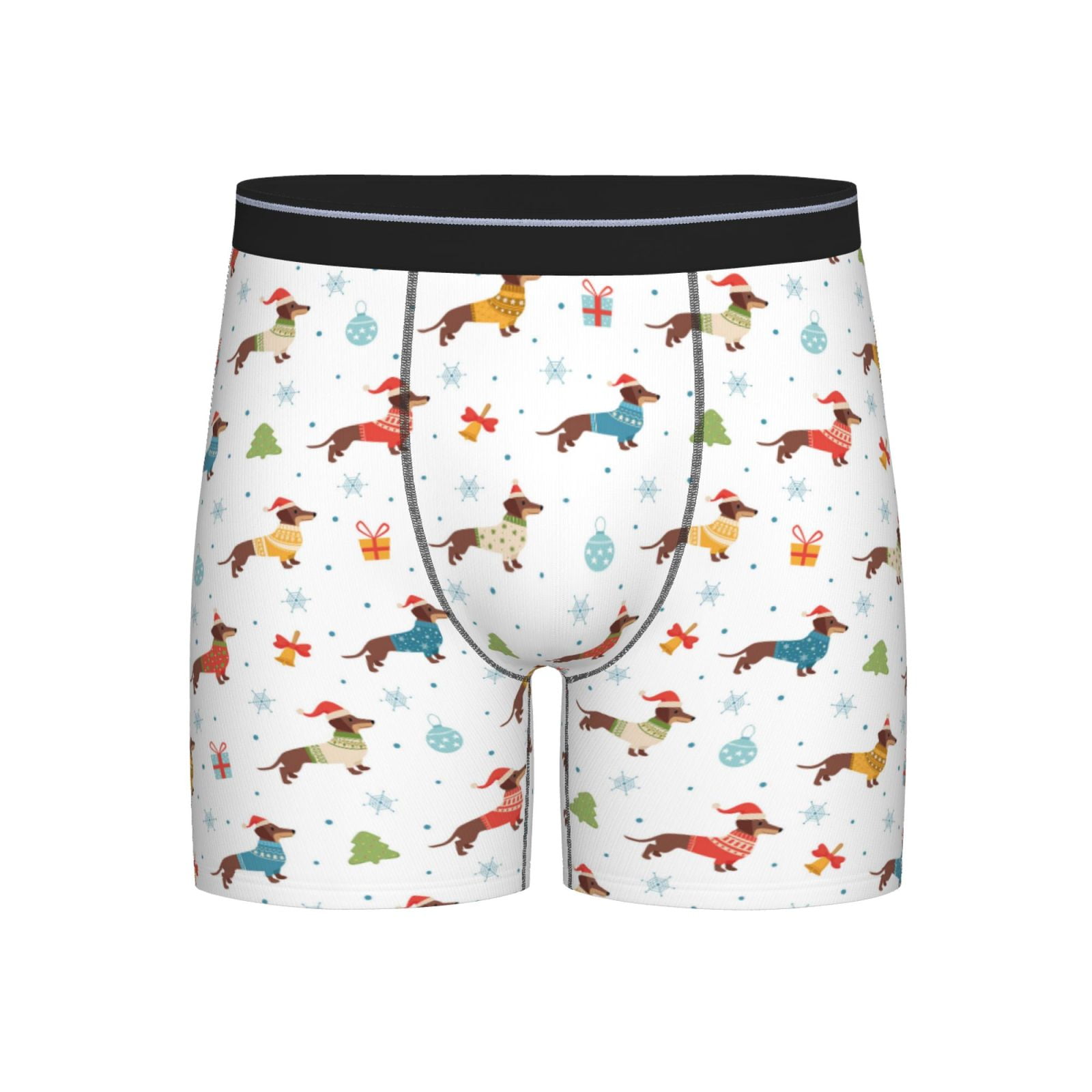 Easygdp winter Snowflake Dachshund Men's Boxer Briefs Men’s Underwear ...