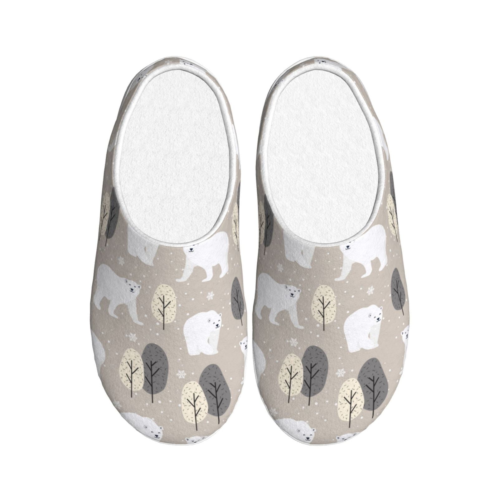 Easygdp winter Snowflake beer Slippers for Women Mens Winter Warm Home ...