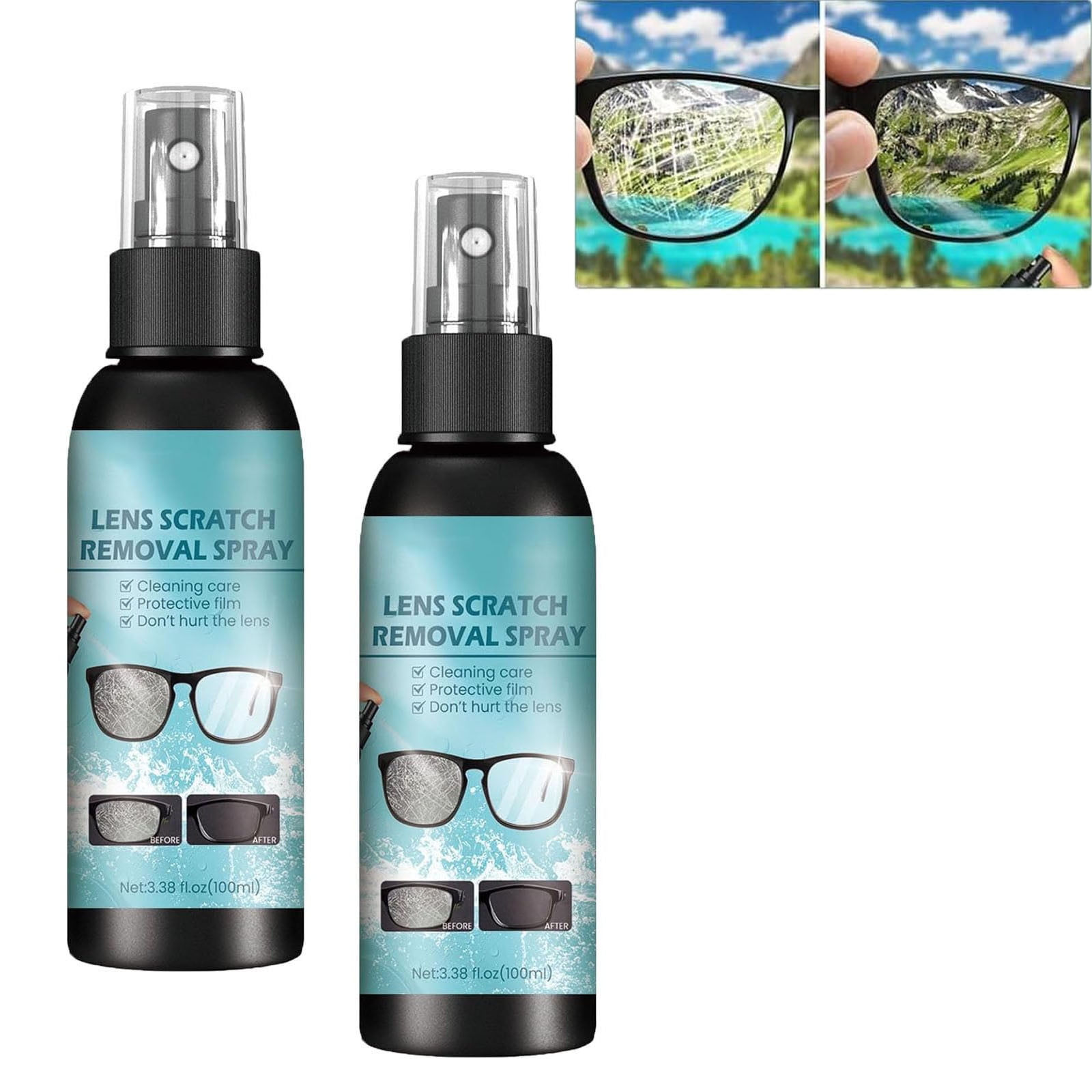 Easygou Nano Lens Scratch Remover Spray for Eyeglasses & Sunglasses ...