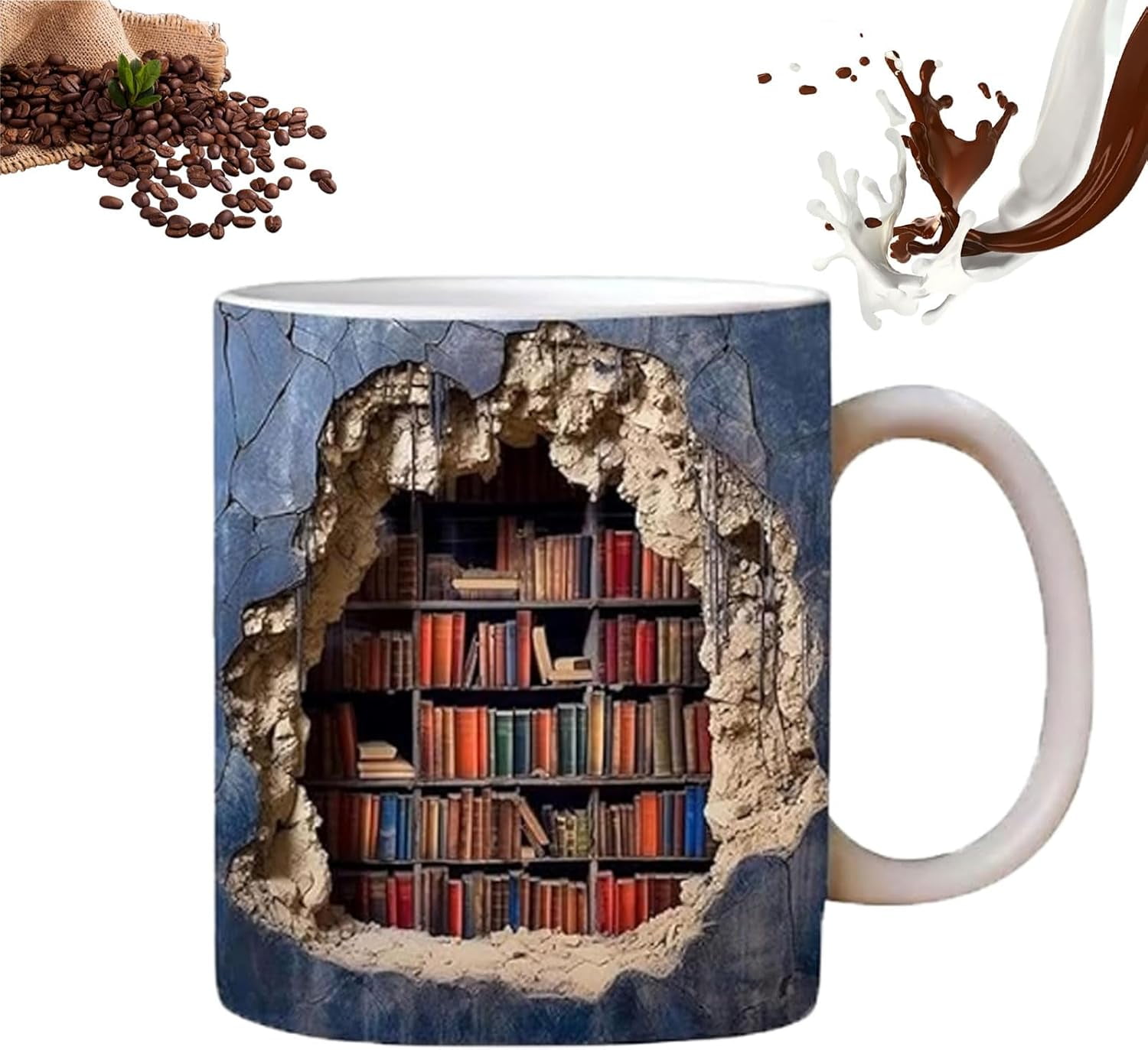 Easygou Sherum 3D Mug, Yifare 3D Mug, 3D Bookshelf Mug Coffee Mug, 3D ...