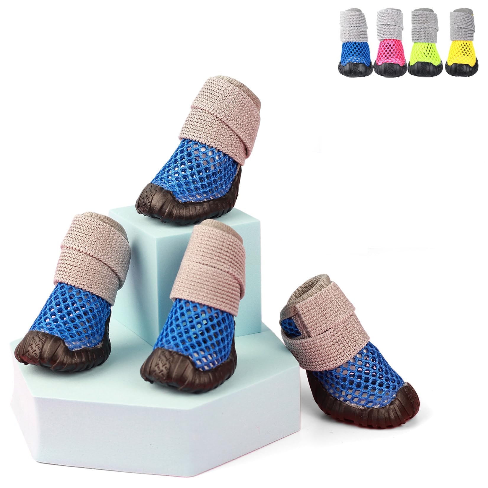Easygou Dog Shoes for Summer - Breathable Mesh Puppy Boots with Anti ...