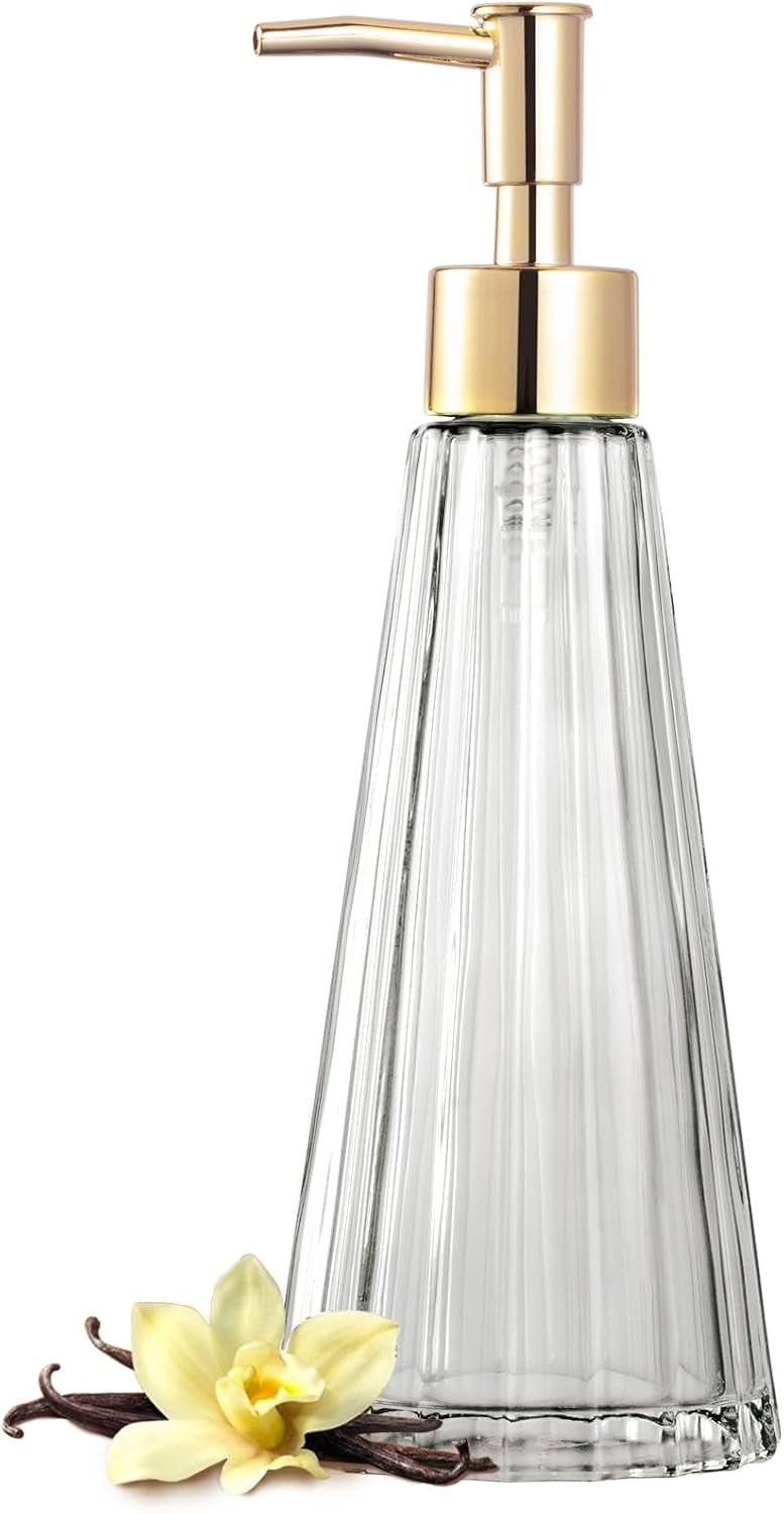 Easygou Vintage Elegant Glass Soap Dispenser, Liquid Soap/Sanitizer ...