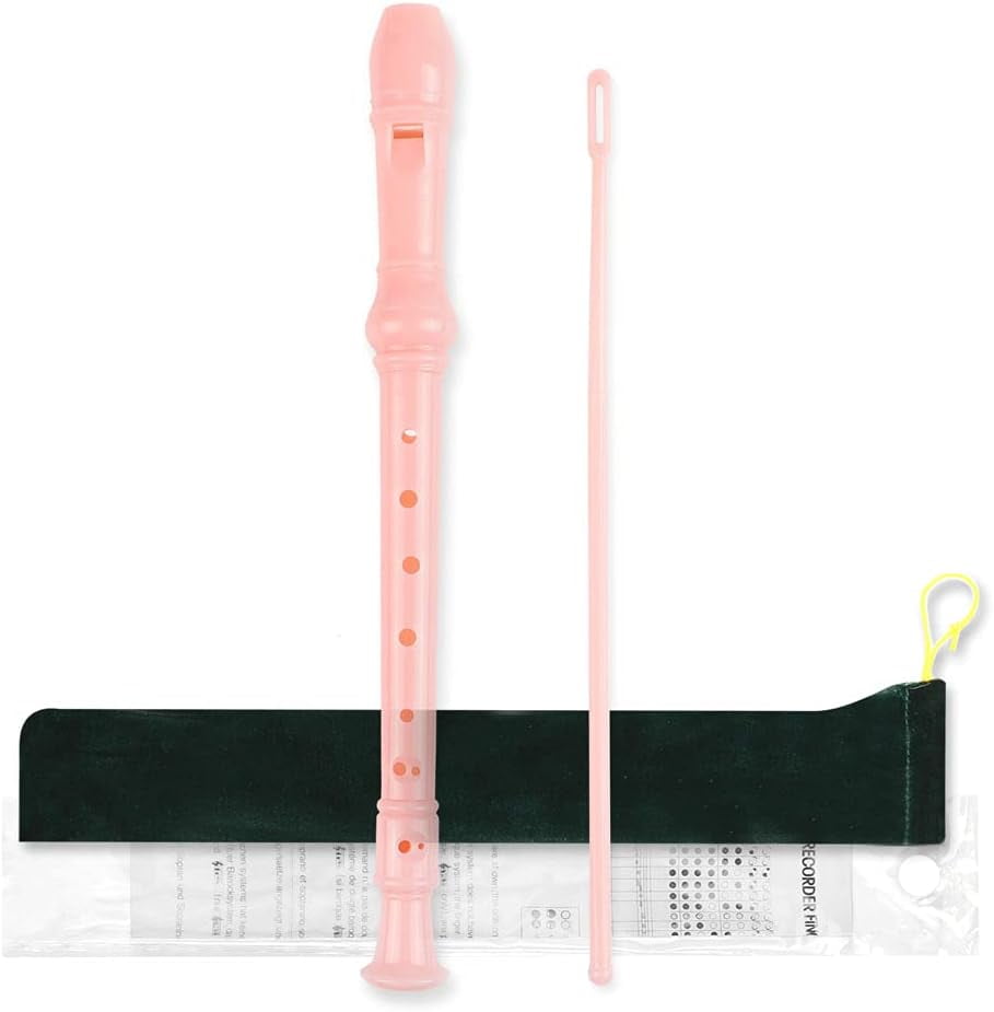 Easygou Wooden Soprano Recorder, C Key German Style Fingering 8 Holes 2 ...