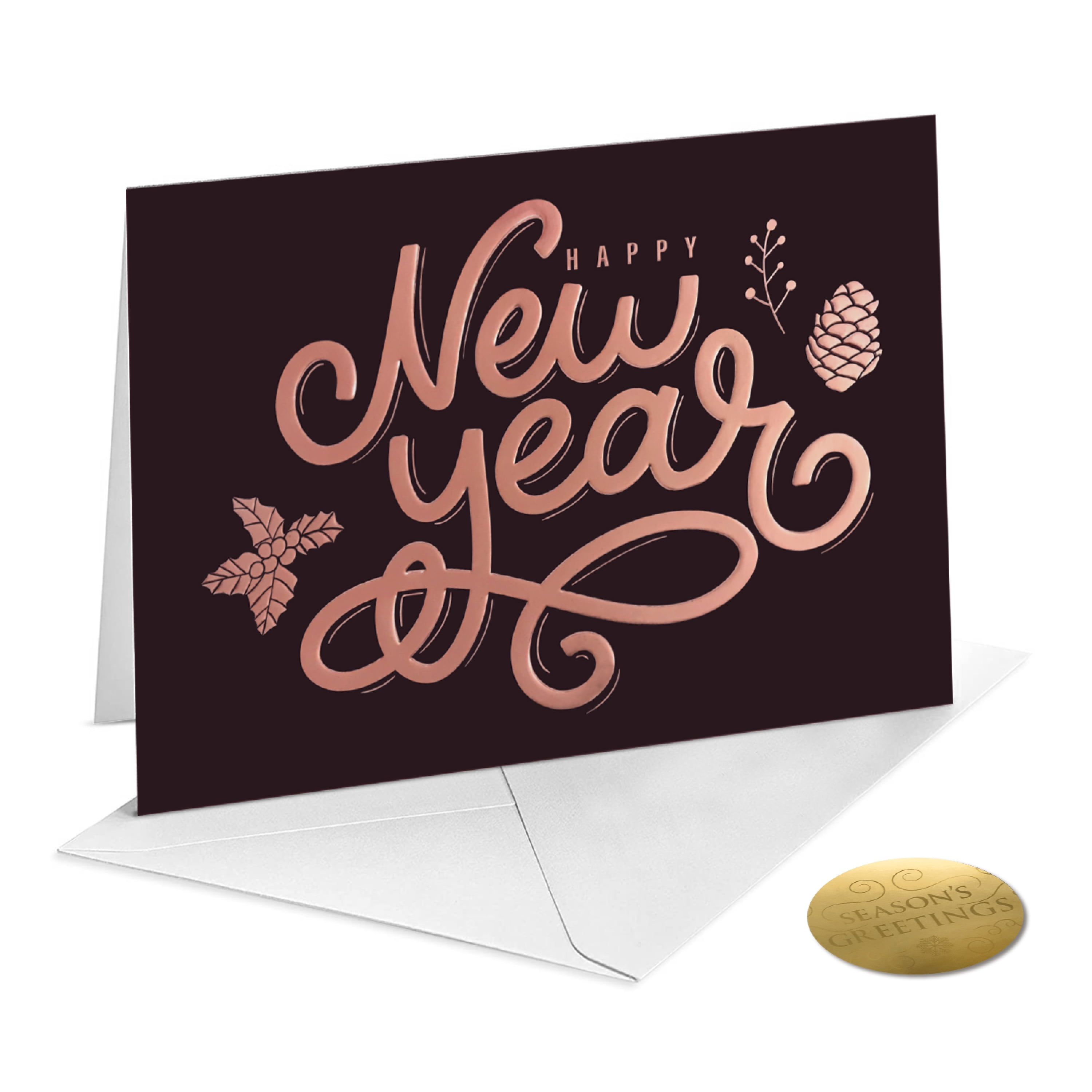 easykart labels 18 Happy New Year Cards with Envelopes | 3 Designs of 6 ...