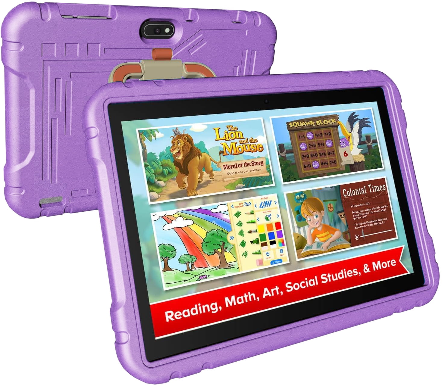 Easyonlife Kids Tablet 10 Inch 64GB Android 14 Tablet for Kids Ages 3 ...