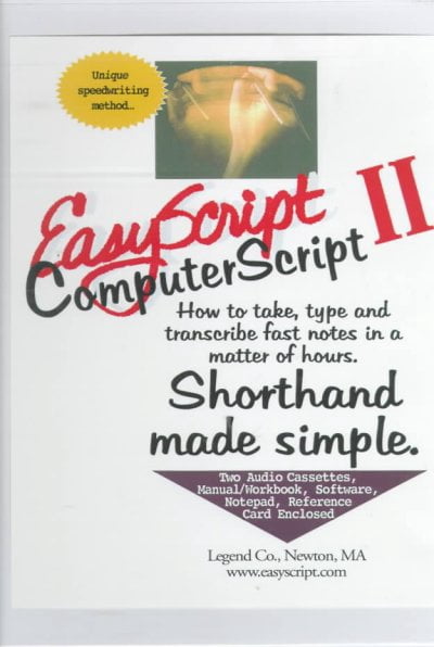 Easyscript/Computerscript II : How to Take, Type and Transcribe Fast ...