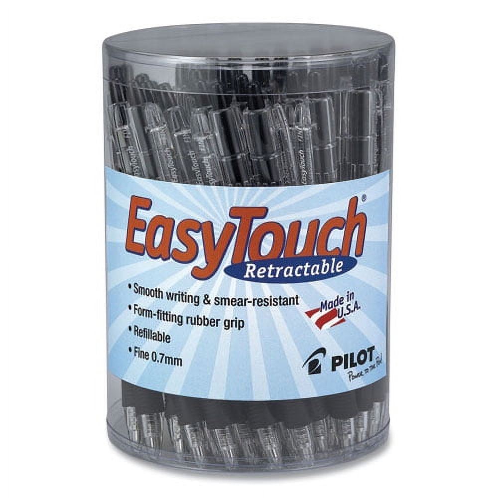 Easytouch Ballpoint Pen, Retractable, Fine 0.7 Mm, Black Ink, Clear ...