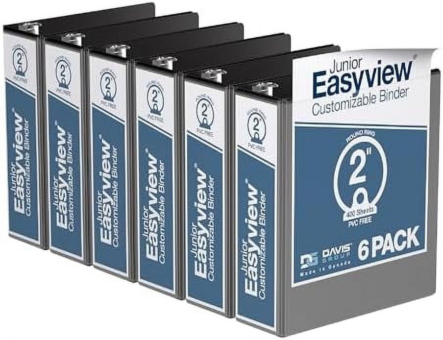 Easyview Junior Binder, Premium Small Clear-View 3-Ring Binder for ...