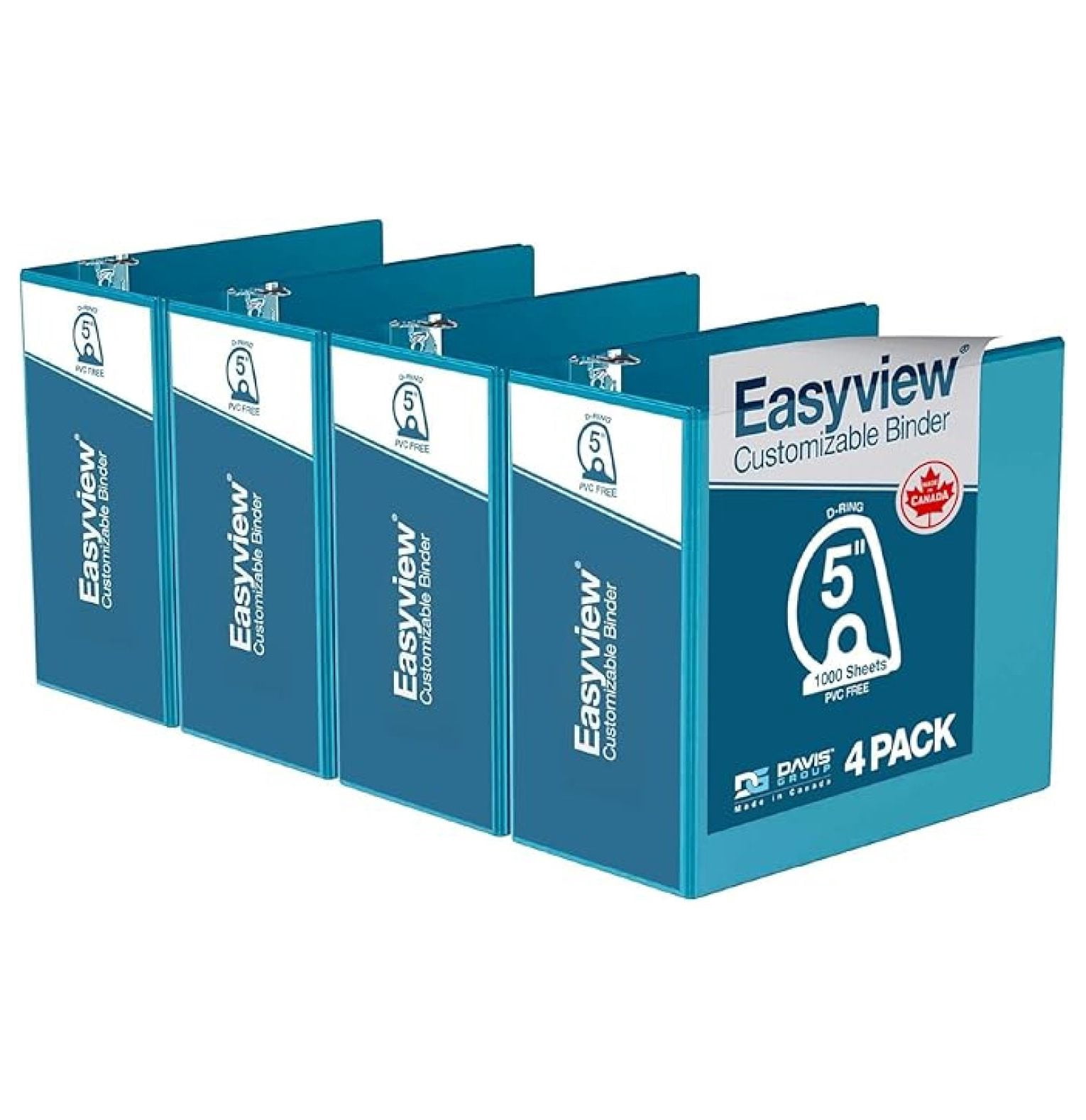 Easyview Premium 3-Ring Binders with Clear-View Covers and D Rings ...