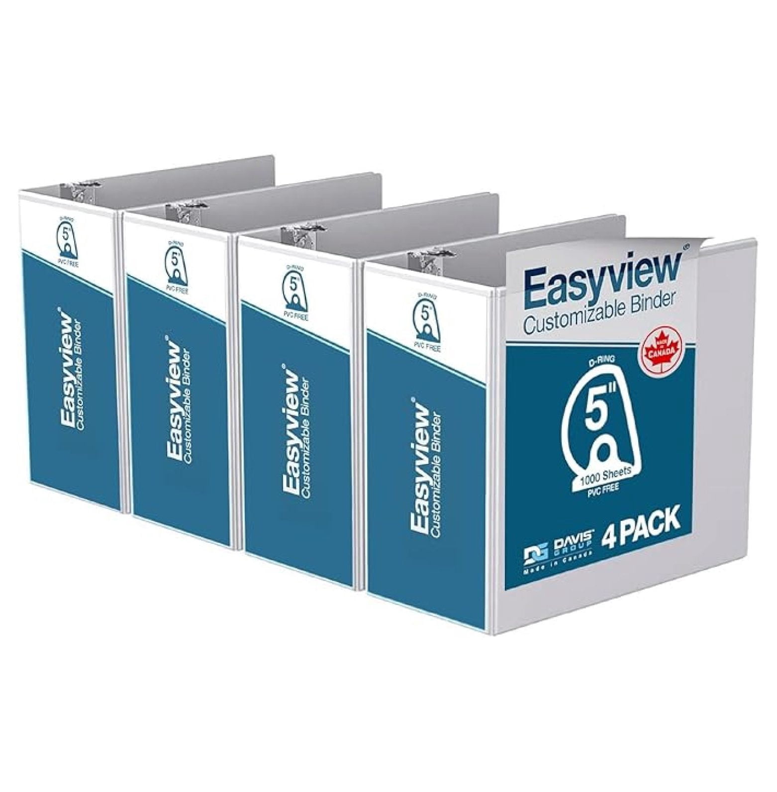 Easyview Premium 3-Ring Binders with Clear-View Covers and D Rings ...