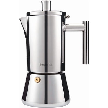 Ilsa Stainless Steel Neapolitan Drip Coffee Maker with Spout, 3 Cup ...
