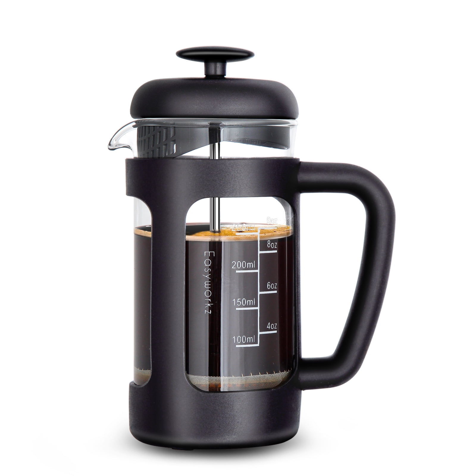 Easyworkz 12 oz French Press Coffee Tea Maker, Cold Brew Pot with ...