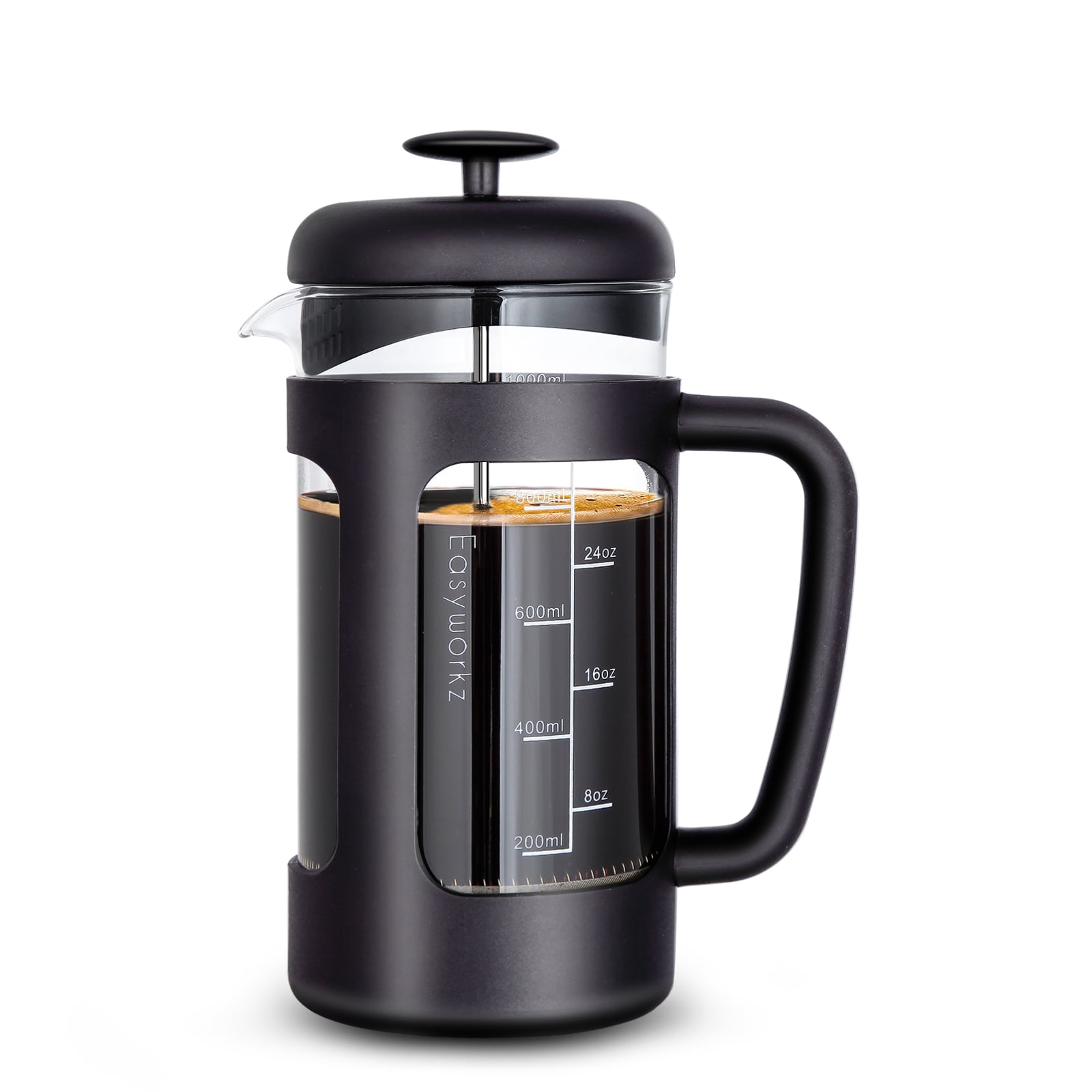 Easyworkz French Press 34 oz Coffee and Tea Maker with Borosilicate ...