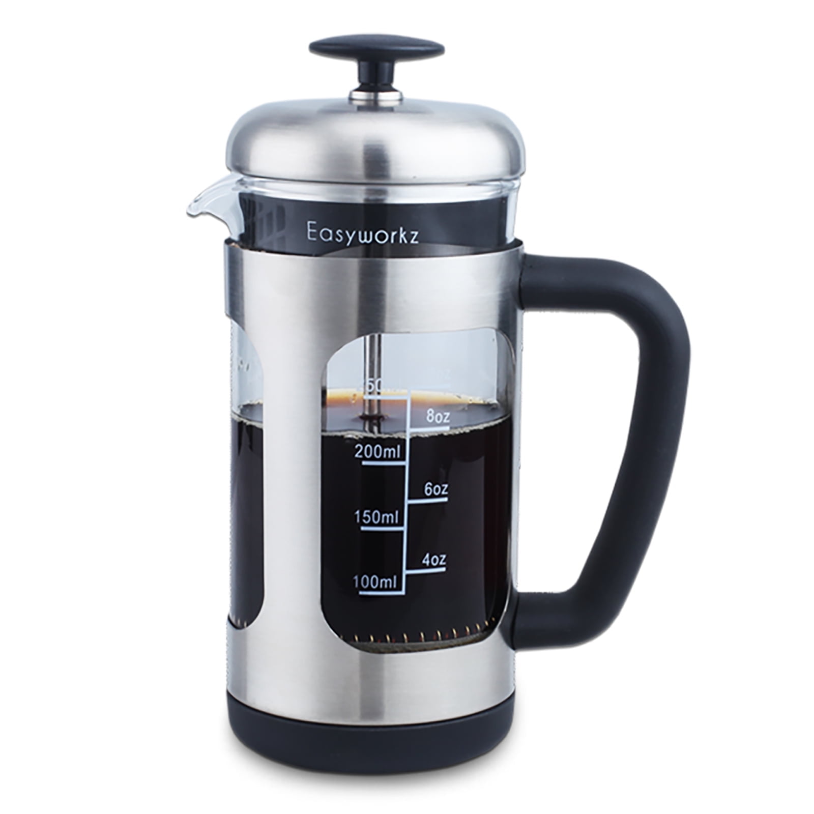 Easyworkz Stainless Steel French Press 12 oz Coffee Tea Maker Cafetiere ...