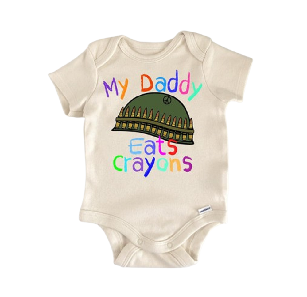 Eat Crayons Military - Baby Boy Girl Clothes Infant Bodysuit Funny Cute ...
