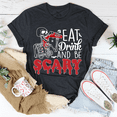 Eat Drink And Be Scary Tee Athletic Heather S Peachy Sunday T-Shirt ...