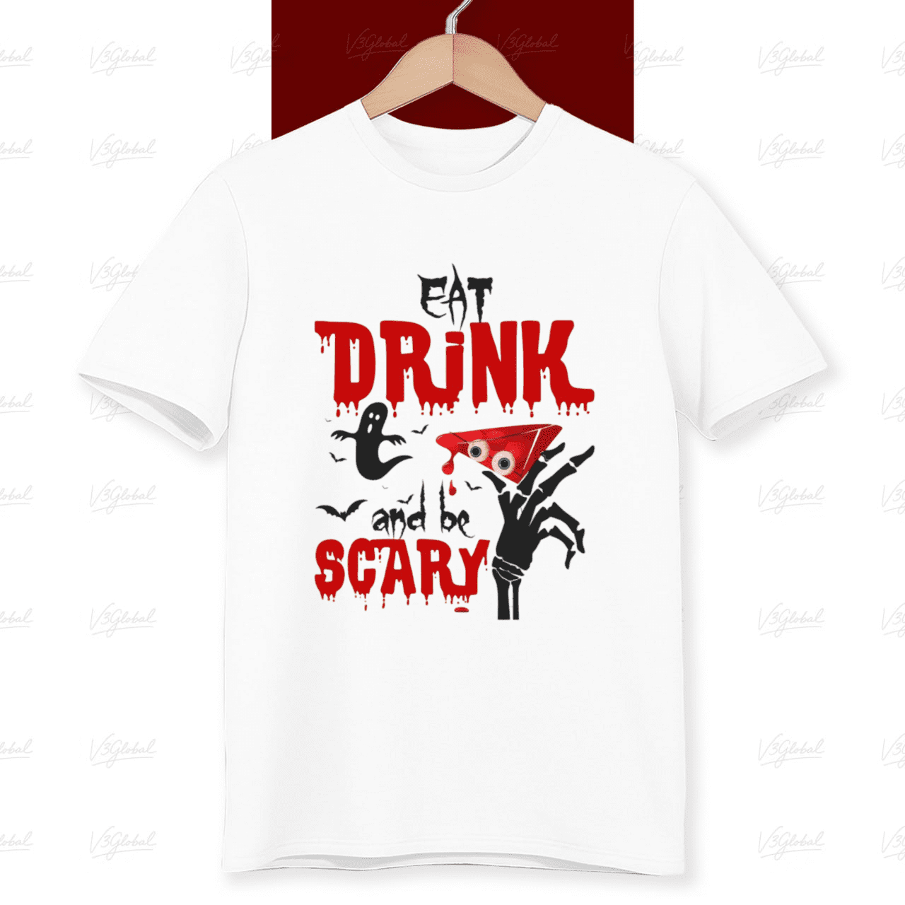 Eat Drink and Be Scary Sarcastic Creepy Costume Outfit Unisex T-Shirt ...