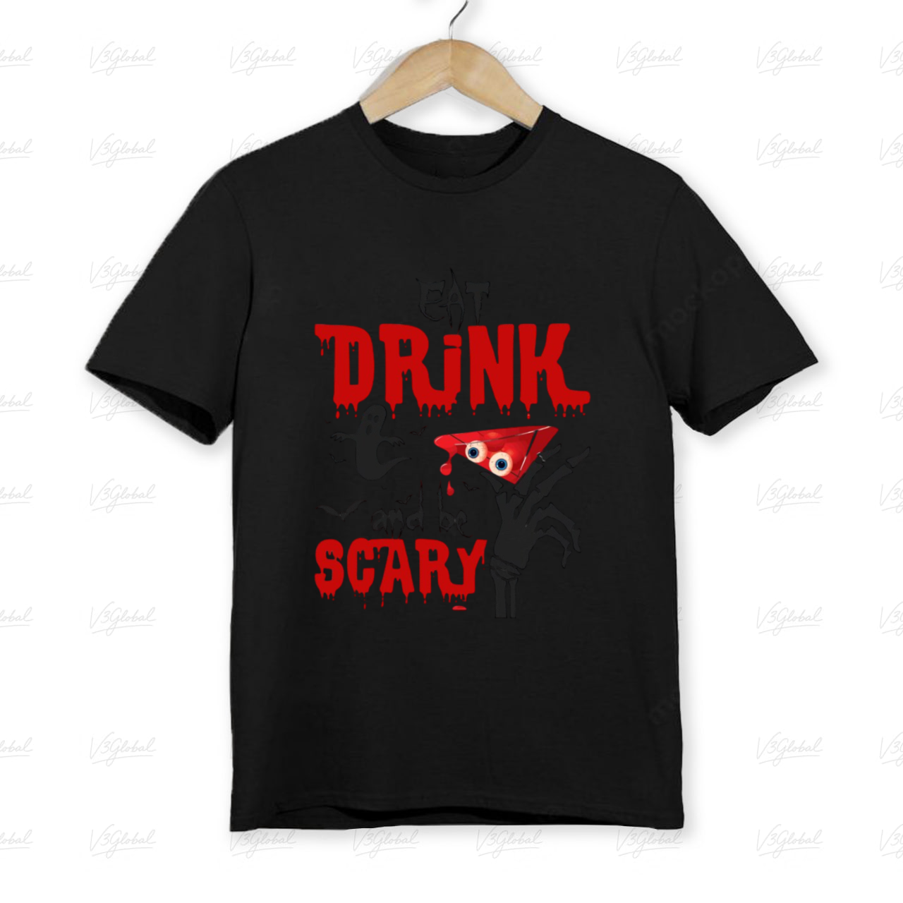 Eat Drink and Be Scary Sarcastic Creepy Costume Outfit Unisex T-Shirt ...