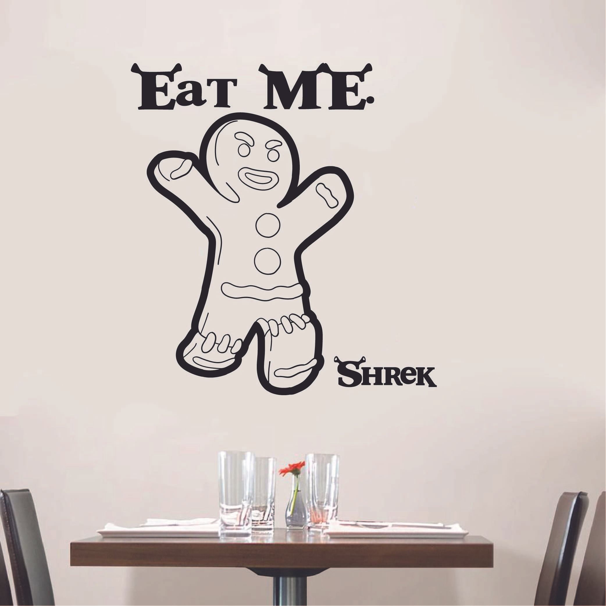 Eat Me - Giant Ginger Bread Shrek Character Shrek Movie Quote Vinyl ...