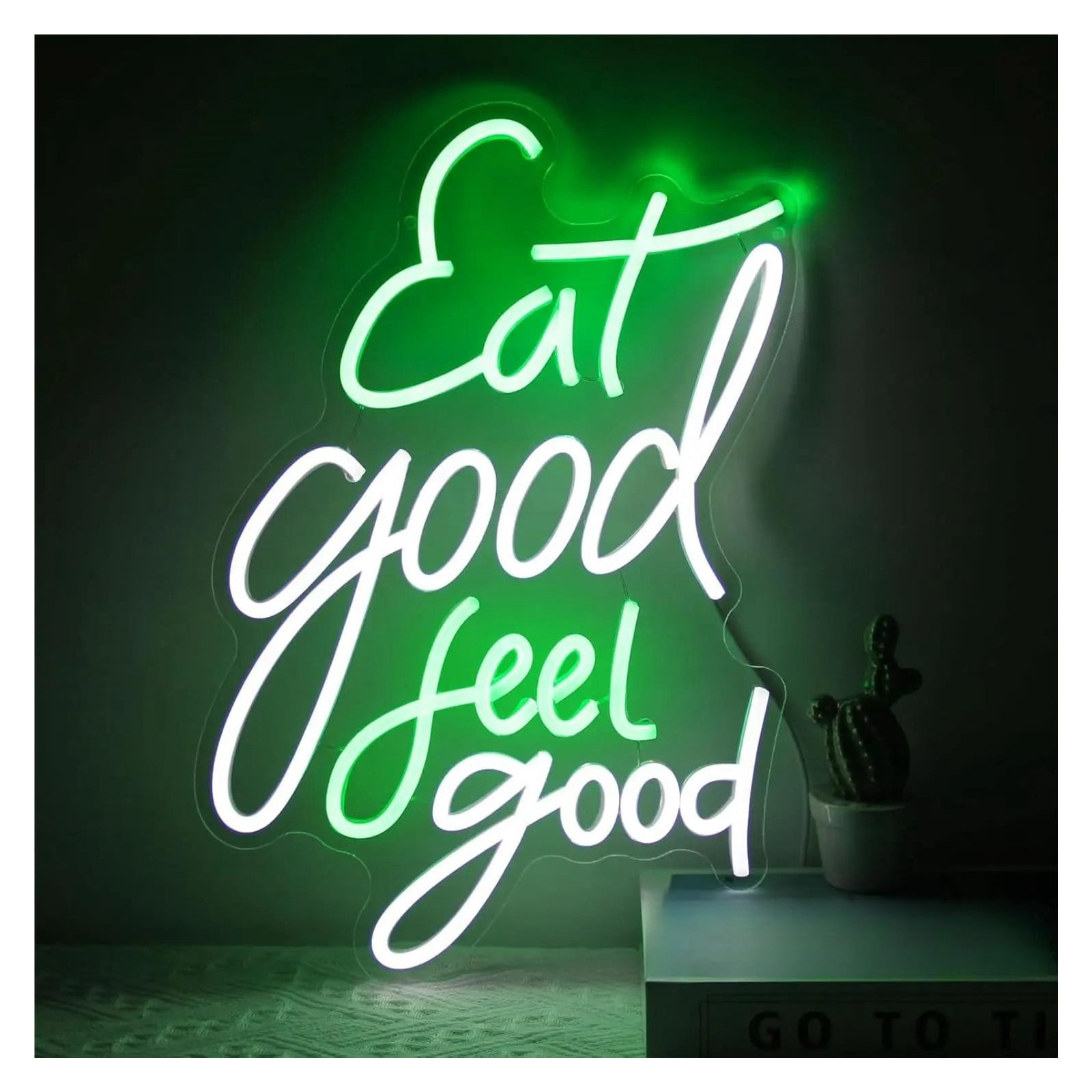 Eat Good Feel Good Neon Sign LED Light Dimmable USB Powered For ...