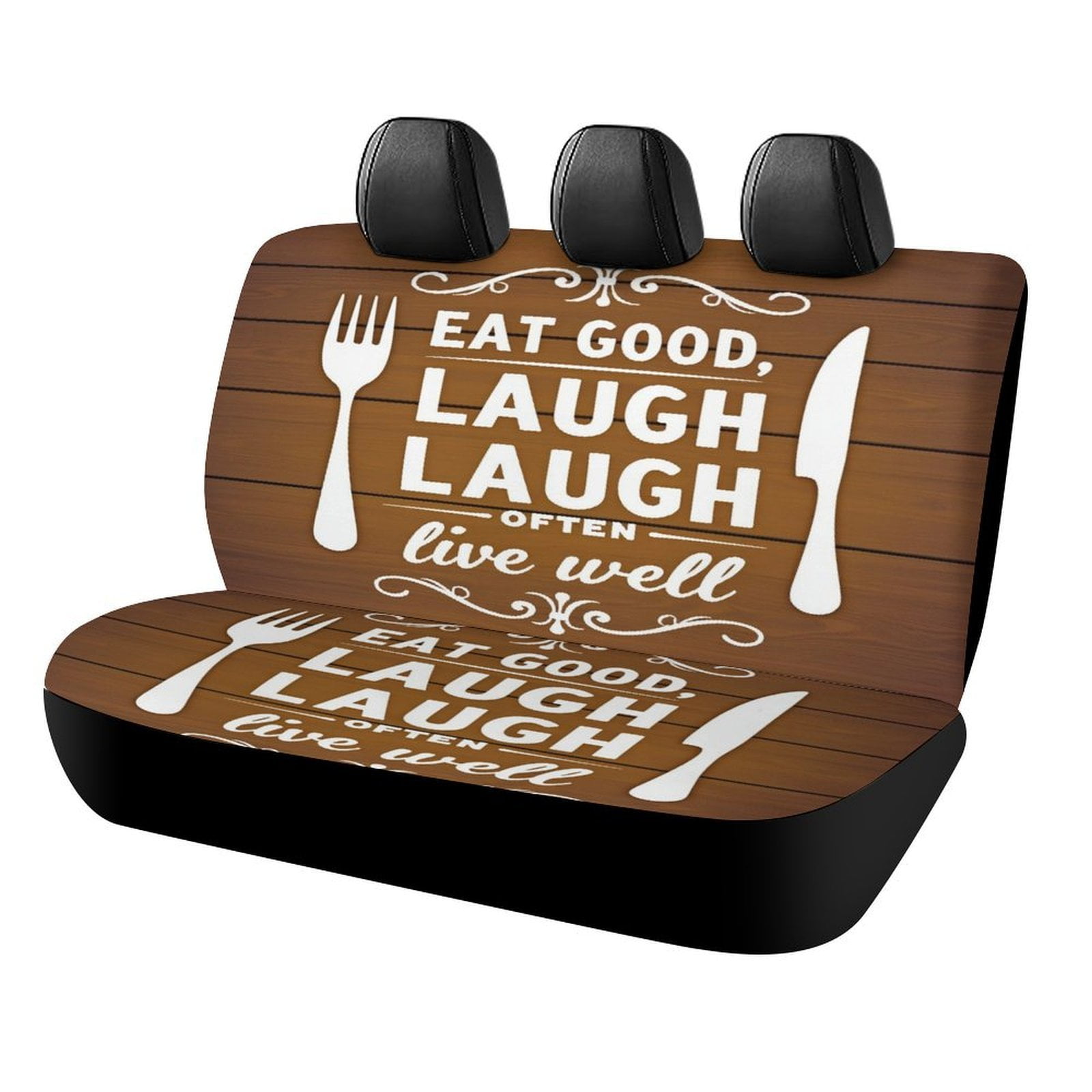 Eat Good Laugh Often Live Well Car Rear Seat Cover, Suitable for ...
