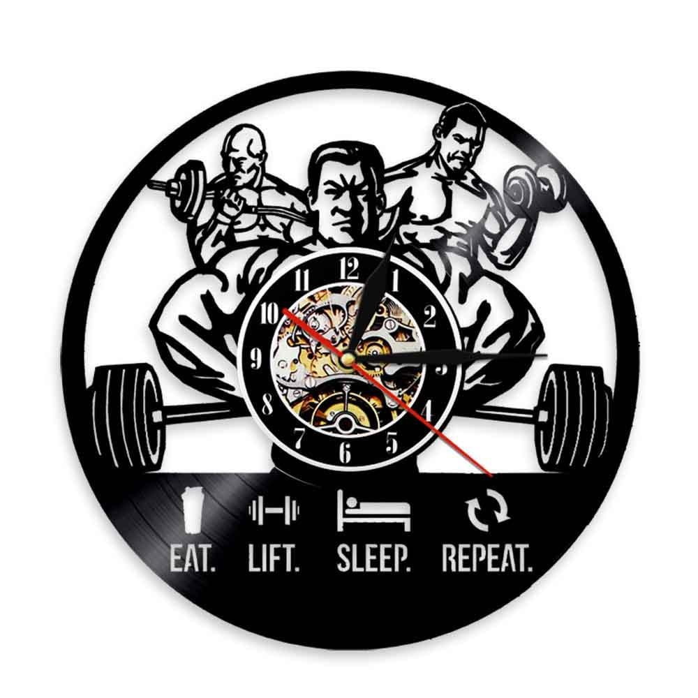 Eat Lift Sleep Repeat Mens Fitness GYM Inspirational Quote Workout Wall ...