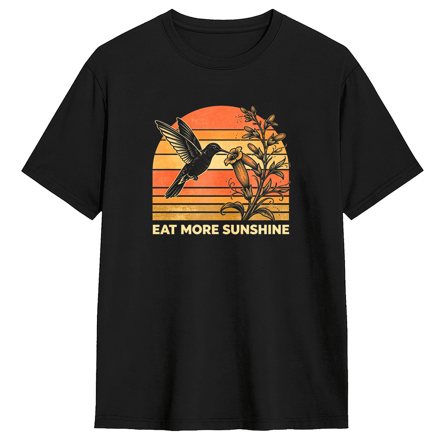 Eat More Sunshine Hummingbird Retro Graphic Tee For Men And Women ...