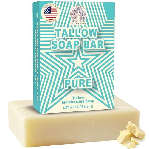 Eat My Face Natural Grass Fed Beef Tallow Soap Bar, Moisturizing ...