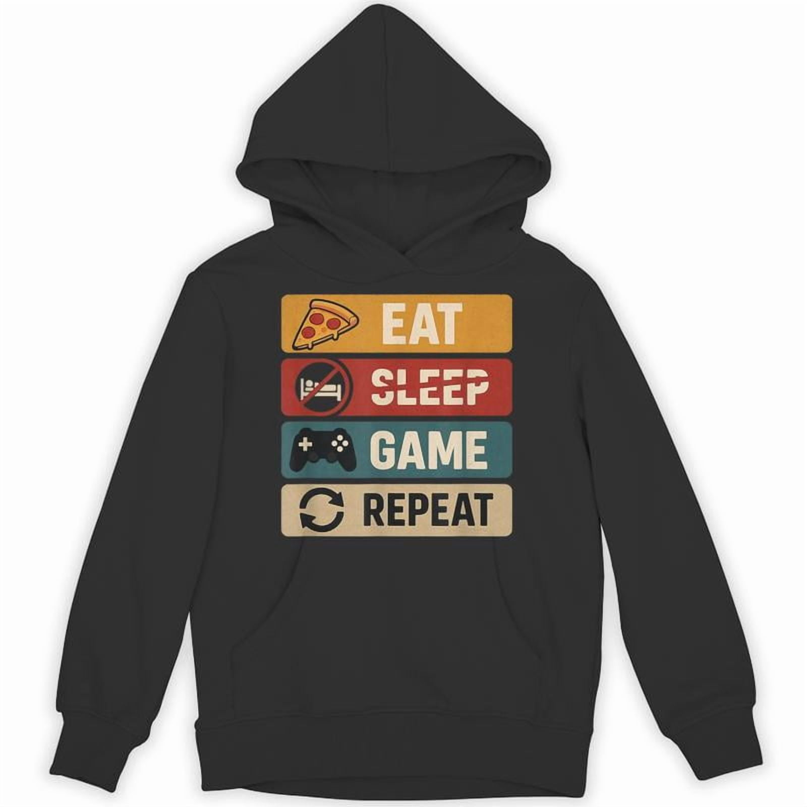 Eat No Sleep Game Repeat Funny Gamer Gaming Controller Video Game Lover ...