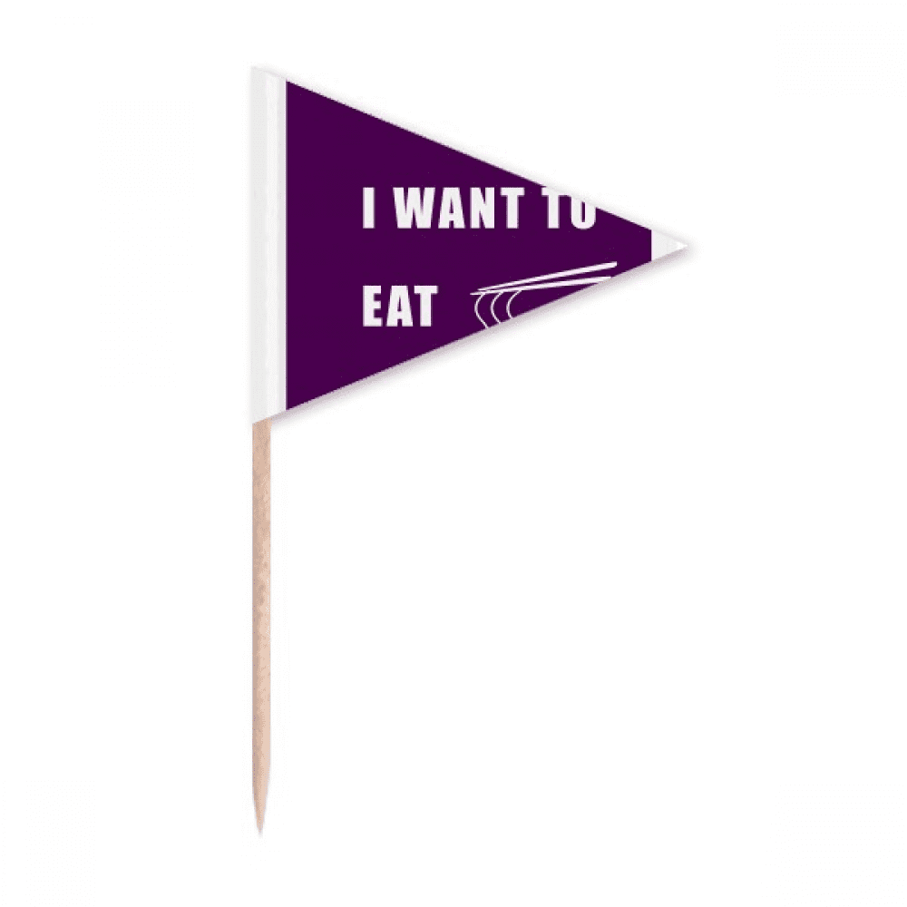 Eat Noodles Desire Life Art Deco Fashion Toothpick Triangle Cupcake ...