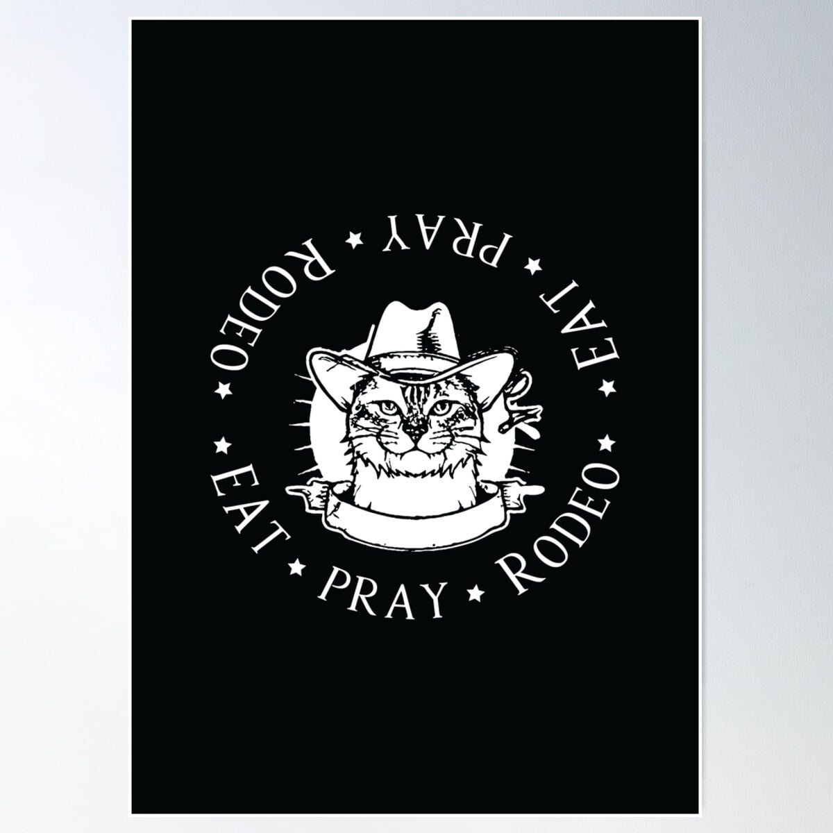 Eat Pray Rodeo | Love Parody | Cowboy Kitten Rodeo Jokes Poster Wall ...
