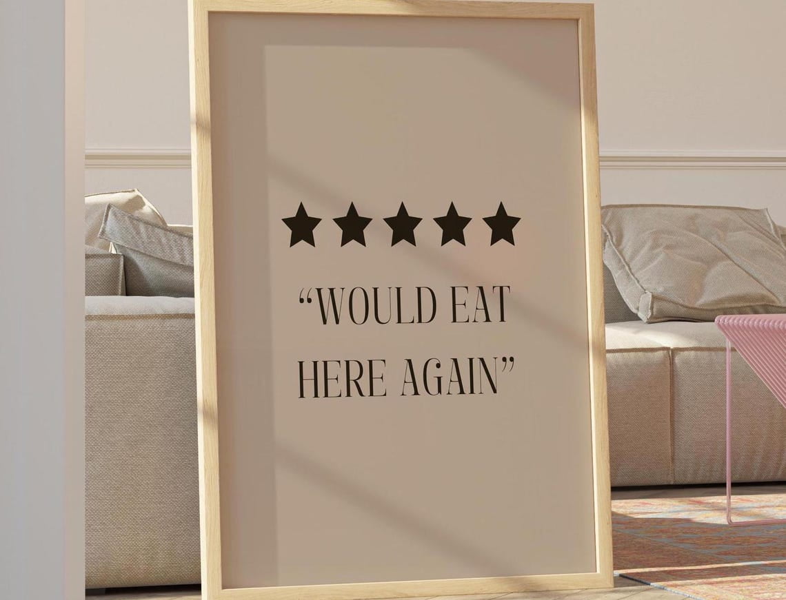 Would Eat Here Again Print Chef Was Cute Prints Cooking Wall Art Prints ...