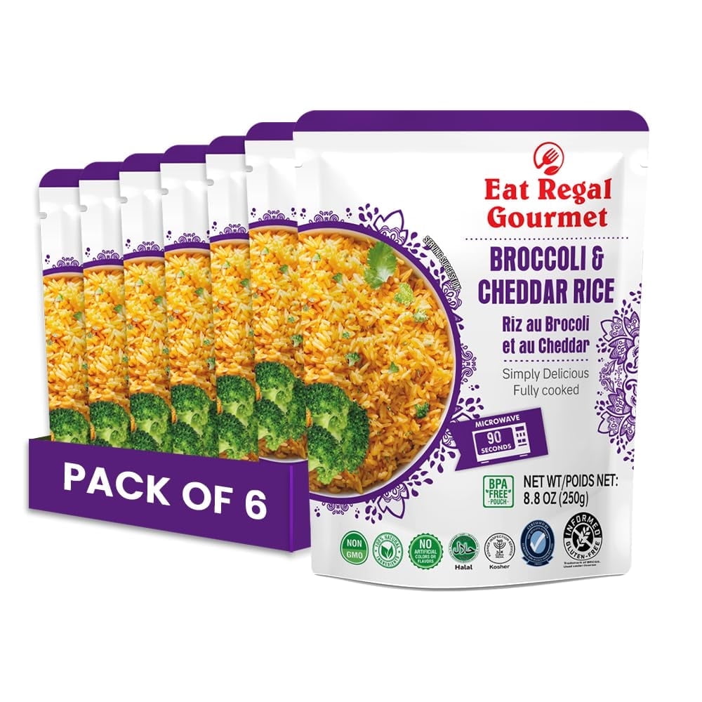 Eat Regal Broccoli & Cheddar Rice Ready-to-Eat Meal, 6 Pack, 8.8 oz ...