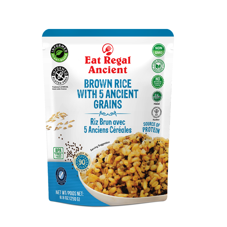 Eat Regal Brown Rice with 5 Ancient Grains Ready to Eat Quick Meal 6 ...