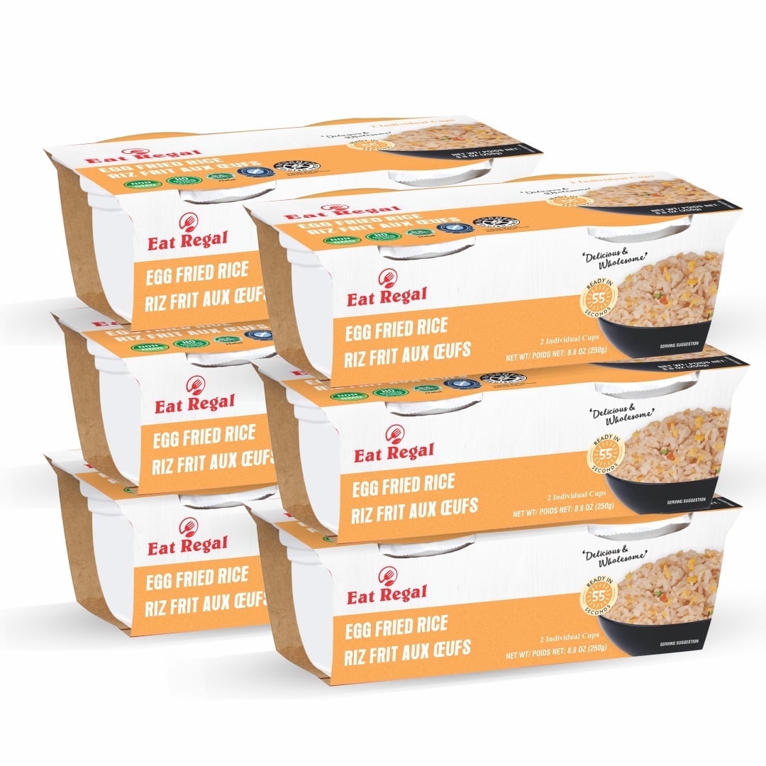 Eat Regal Gourmet Egg Fried Rice, Ready in 60 Seconds, 2 Individual ...