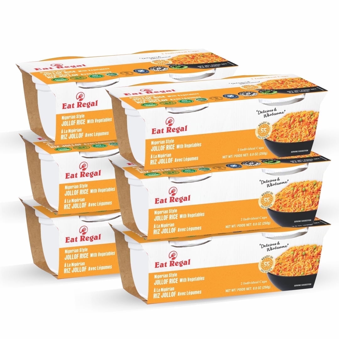 Eat Regal Gourmet Nigerian Style Jollof Rice H2FSDwith Vegetables, 8.8 ...