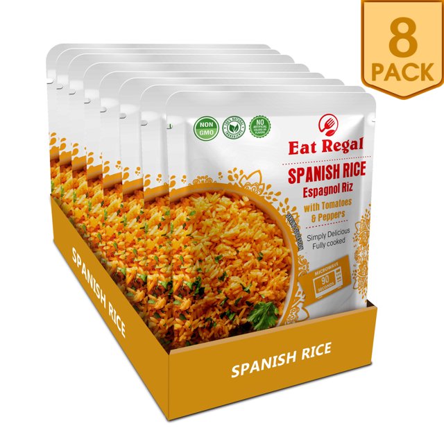 Regal Spanish Style Ready-to-Eat Rice, Precooked, 90 Sec Microwavable ...