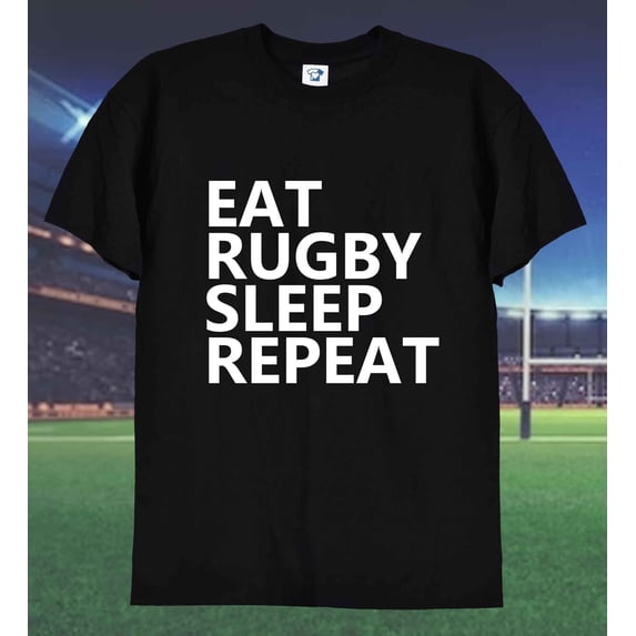 Eat Rugby Sleep Repeat T Shirt Mens Unisex Tee, England Rugby Union ...