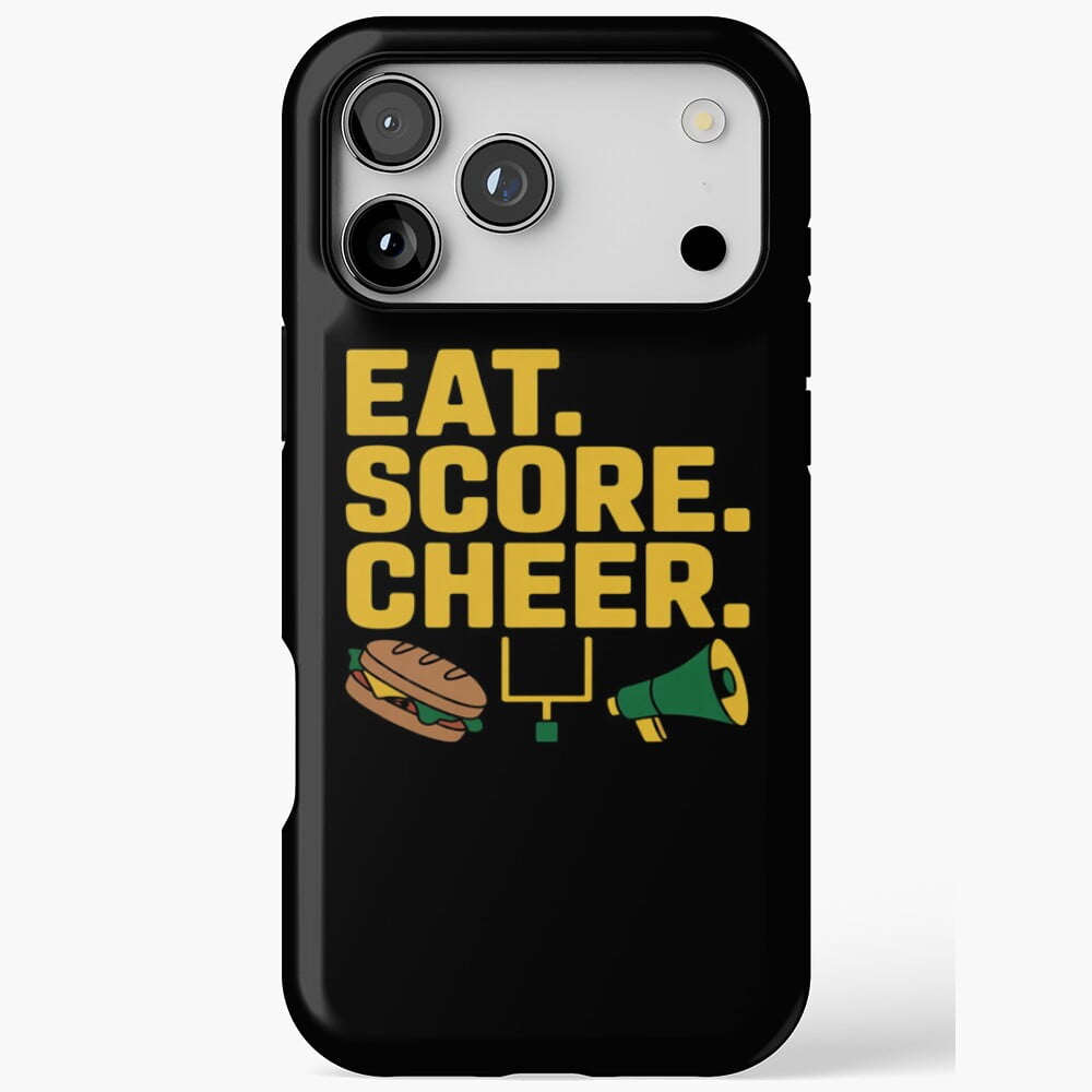 Eat Score Cheer Funny Football Fan Gear for iPhone Case 17 through 11 ...