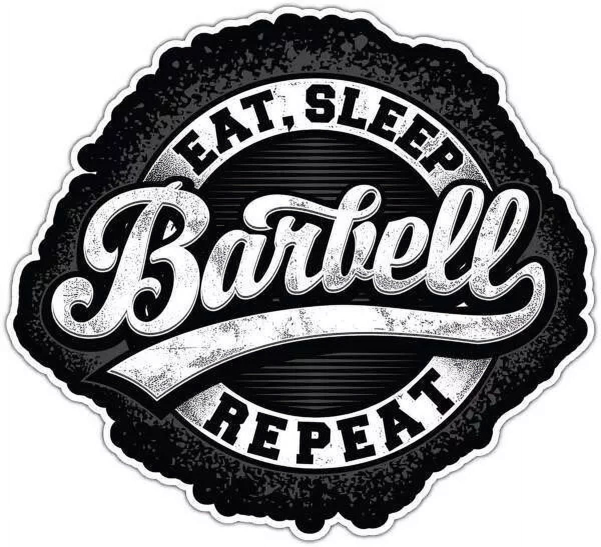Eat Sleap Barbell Repeat Gym Fitness Car Window Stickerphone Decal ...