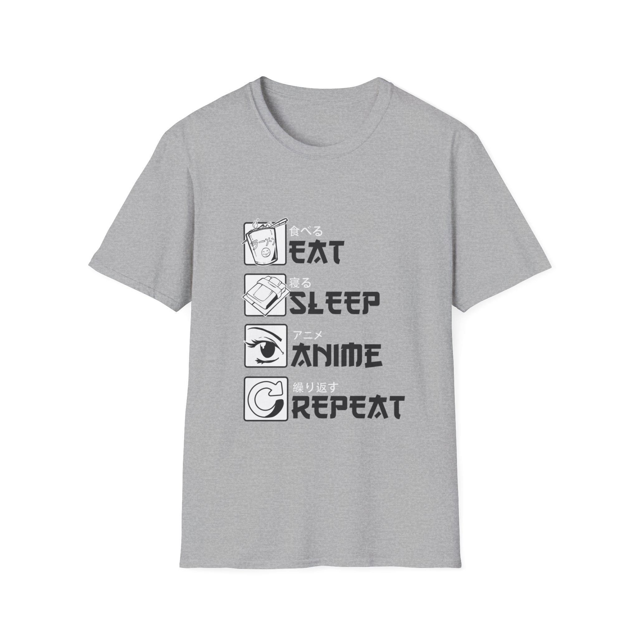 Eat Sleep Anime Repeat Shirt, Anime Manga Shirts Men Women - Walmart.com