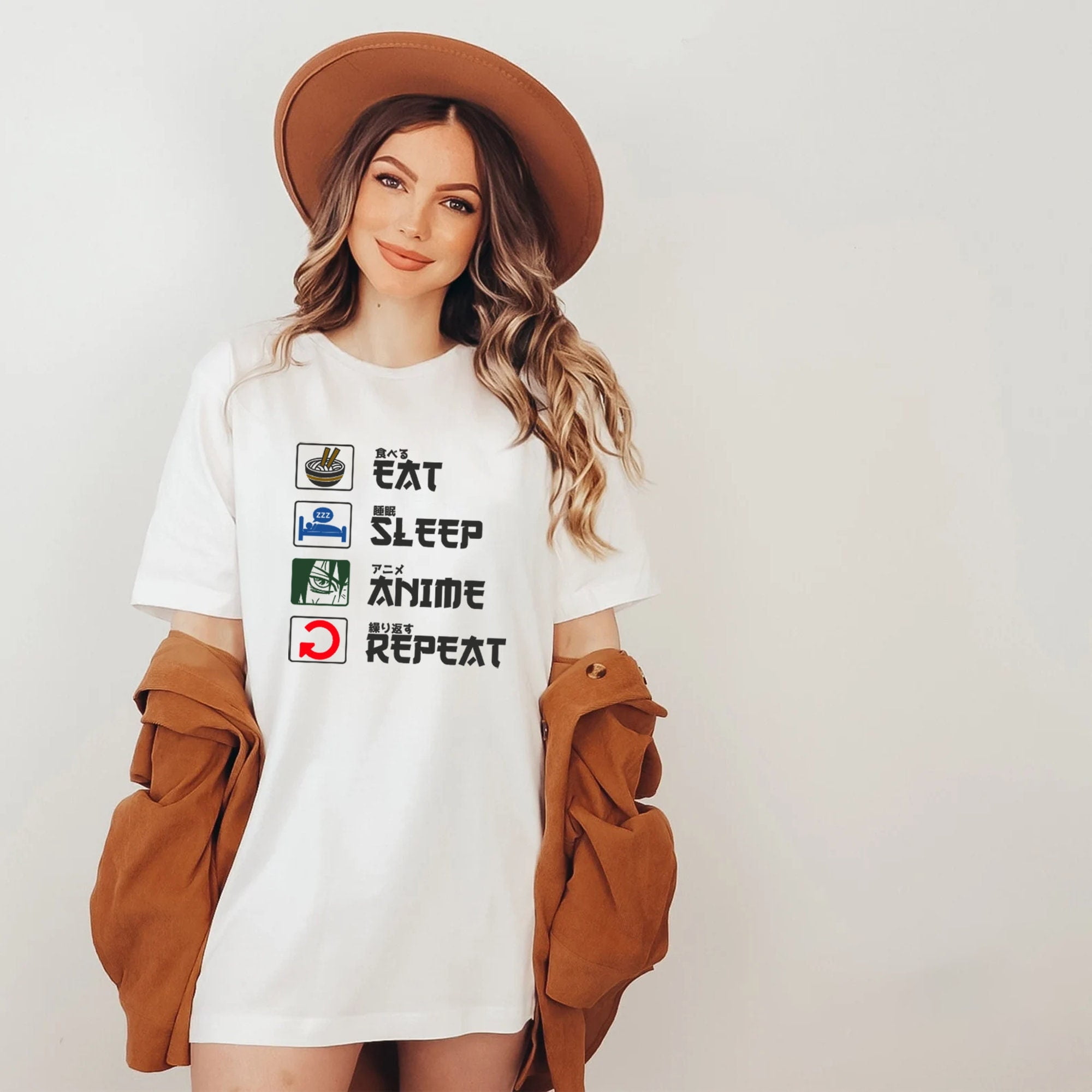 Eat Sleep Anime Repeat Shirt, Anime Shirt, Gift for Anime Lover, Gift ...