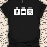 Eat Sleep Anime Shirt Anime Lover Gift Fun Hobby Humor Graphic Tee,for ...