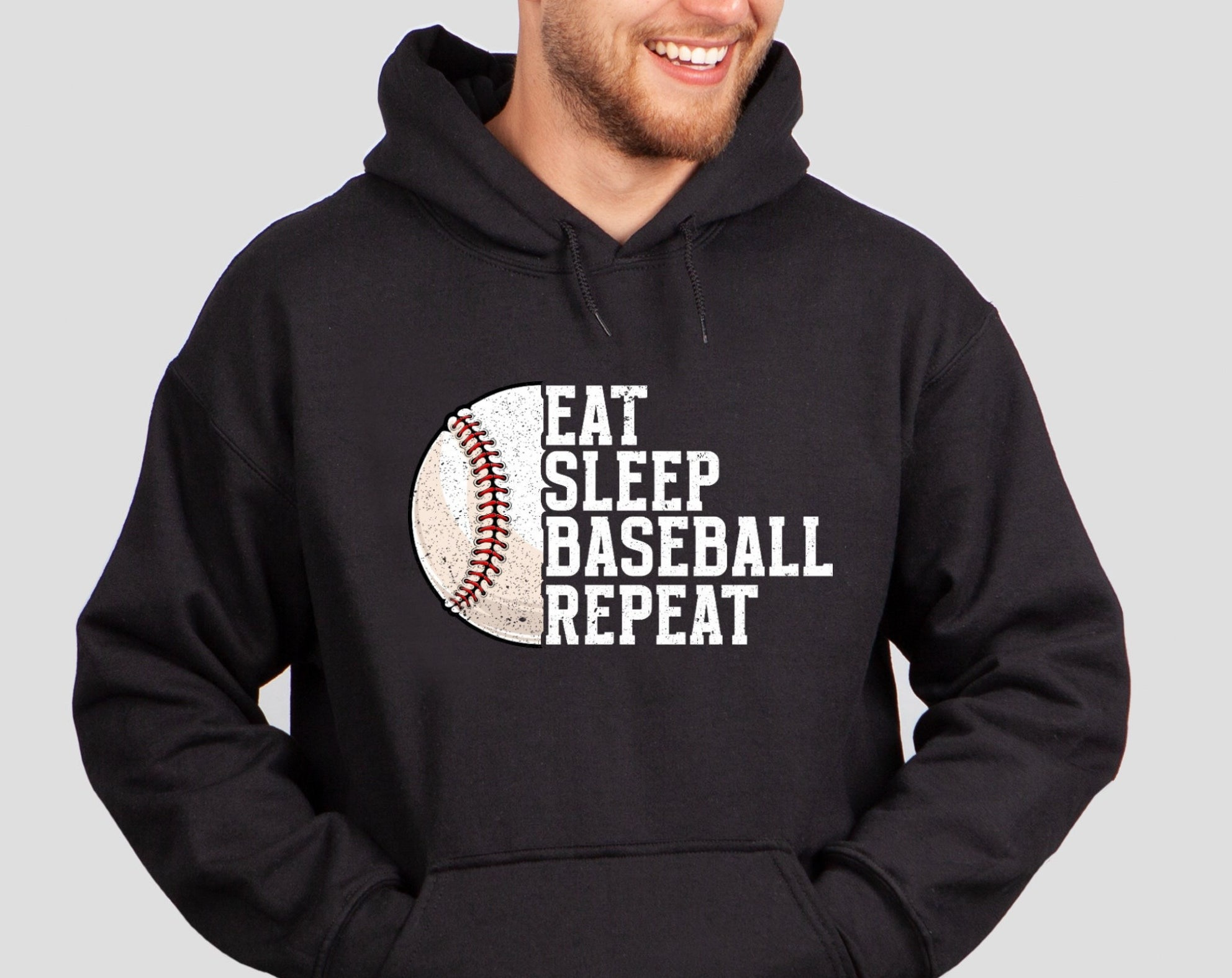 Eat Sleep Baseball Repeat Hoodie, Game Day Vibes, Game Day Hoodie ...